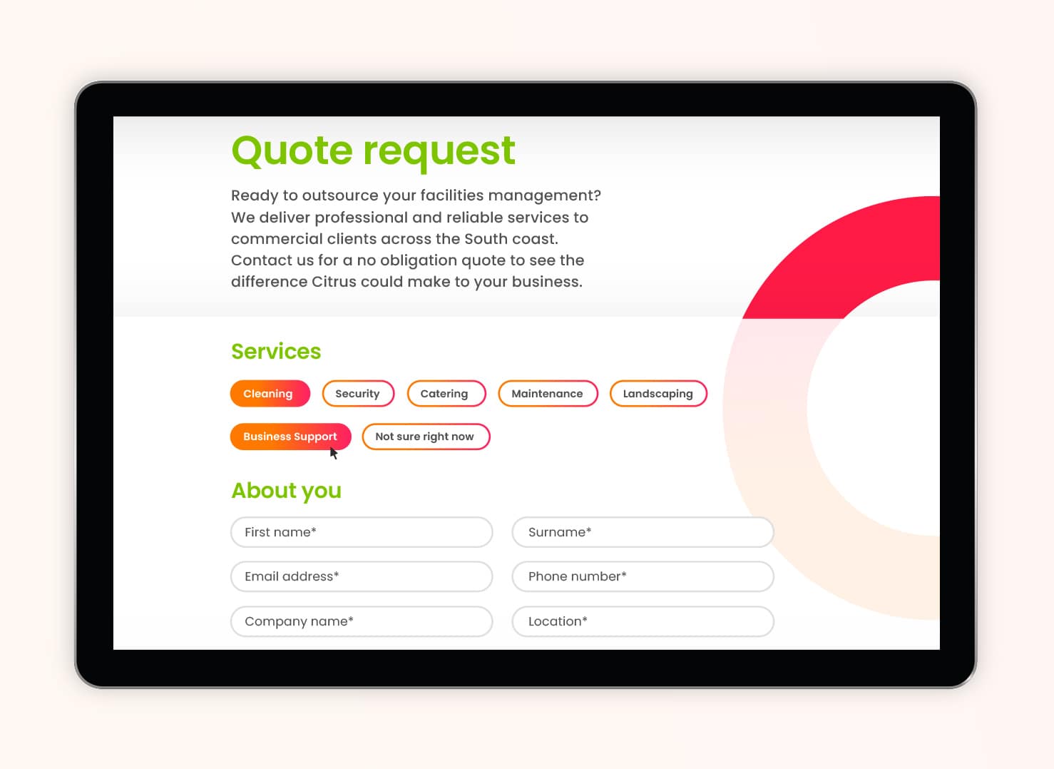 Website Design for Citrus FM, Portsmouth - The Brand Tailor ...